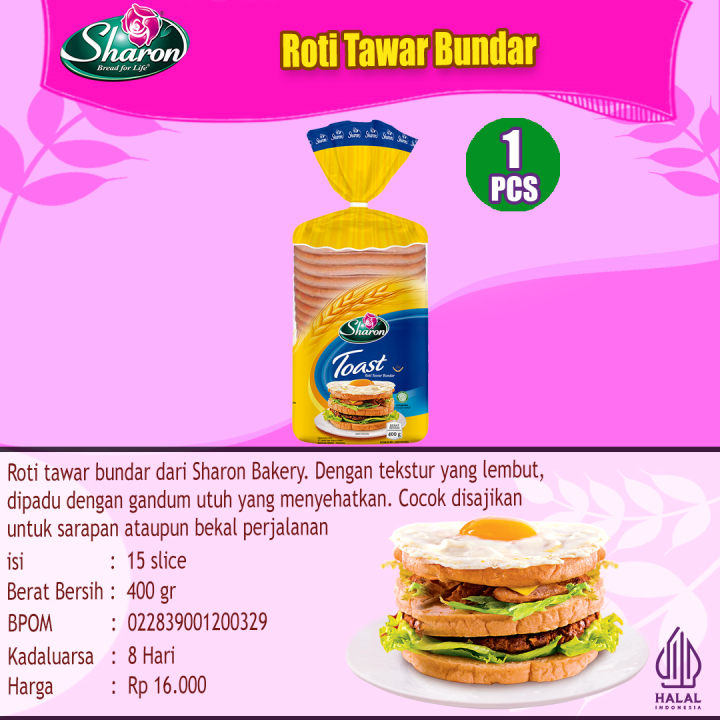 Roti Tawar Bundar Sharon Bakery 400gr | Lazada Indonesia