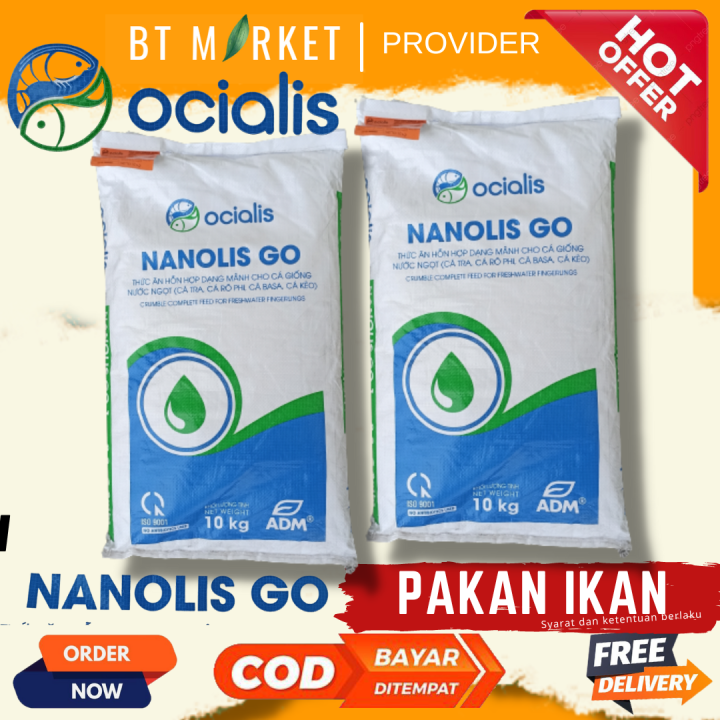 NANOLIS GO 500GR PAKAN IKAN PELET BURAYAK ANAK IKAN, PAKAN IKAN ...
