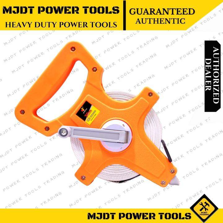 JIADA WORKERS GAUGE Open Reel Measuring Tape with Spike, Hand Crank ...