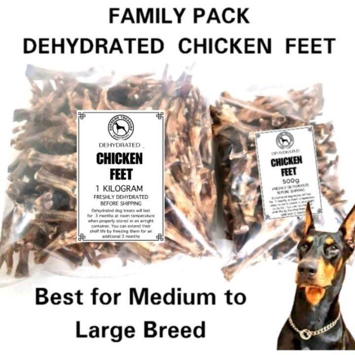 1KG 500G FRESHLY DEHYDRATED CHICKEN FEET FAMILY PACK FOR DOGS DENTAL ...