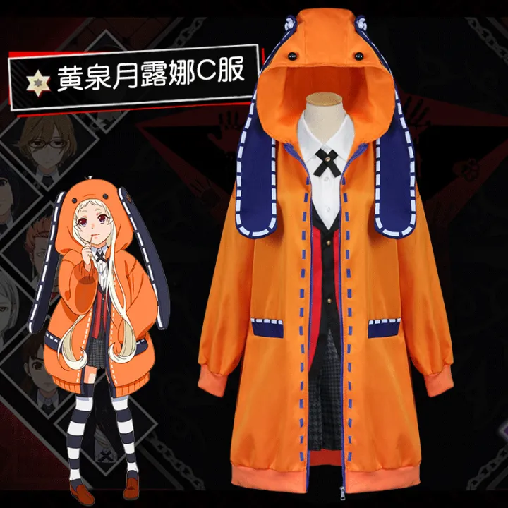 Anime Kakegurui Yomoduki Runa Jacket Hoodie Coat Yumeko Jabami Cosplay ...