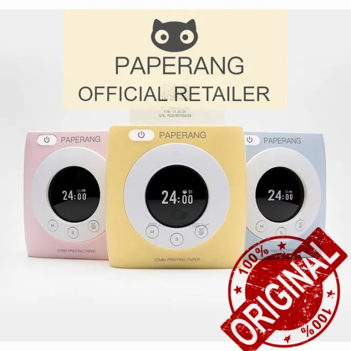 ORIGINAL Paperang P2S Mini Pocket Printer 300DPI with Alarm Clock ...