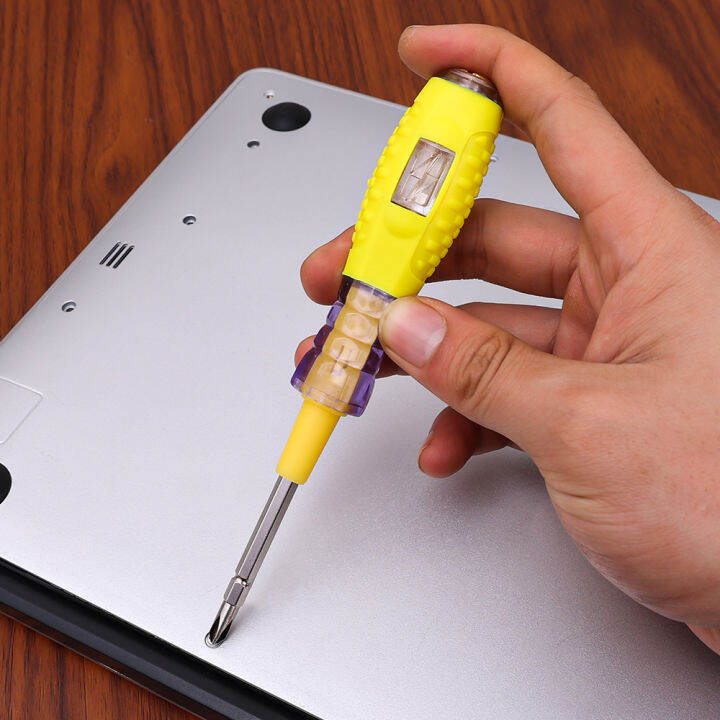 Voltage Tester Pen Slotted Phillips Screwdriver Neon Bulb Magnetic Pen ...