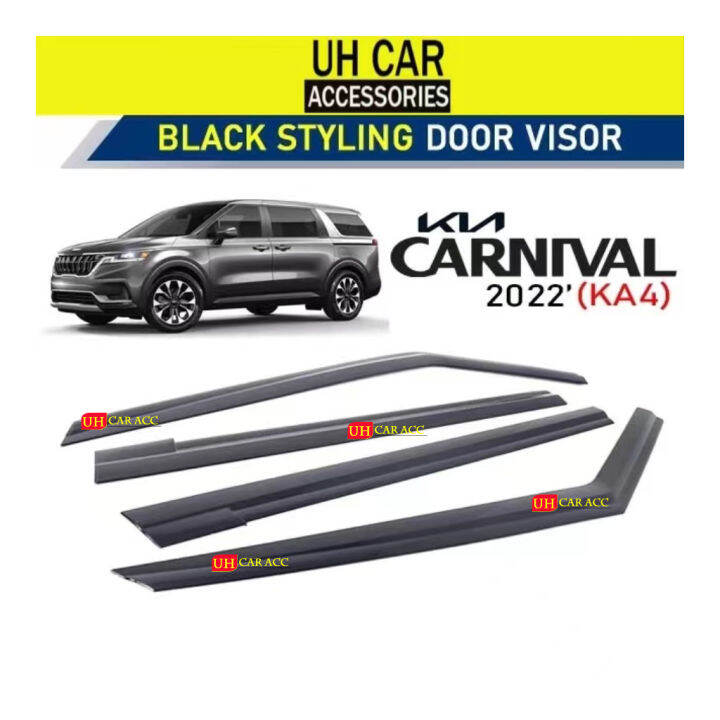 KIA CARNIVAL 2022 KA4 KOREA INJECTION DOOR VISOR AIR PRESS HIGH QUALITY WITH KOREA 3M TAPE | Lazada