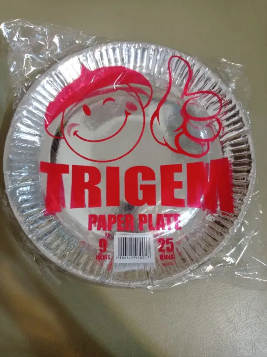 Trigem paper plate 9 inches 25pcs per pack | Lazada PH