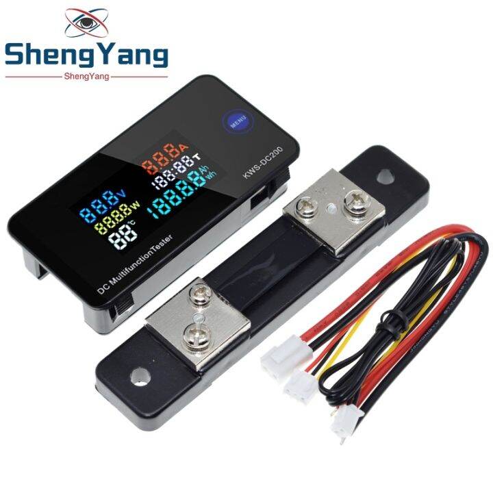 ☢ TZT DC 0-200V Voltmeter Ammeter KWS Power Energy Meter LED Digital DC Wattmeter Electric Meter ...