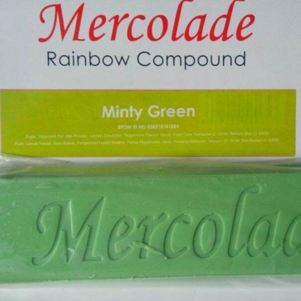 Mercolade Minty Green 165gr (1 Batang dari kemasan 1kg) Chocolate ...