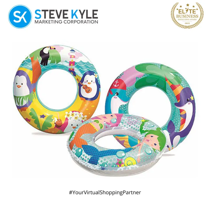 Bestway 20 Inches Inflatable Sea Creature Printed Design Floating Swim ...