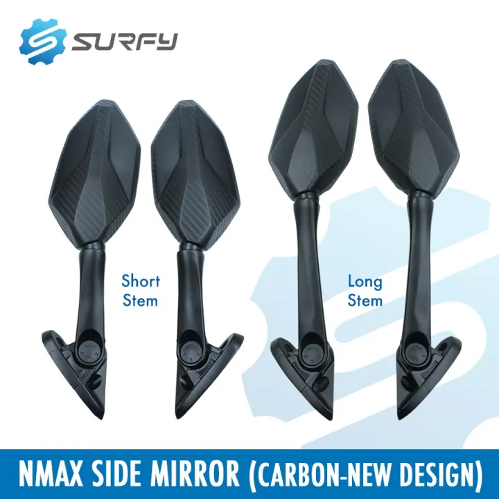 Nmax Carbon Side Mirror Clear Short/Long Stem R25 New Design Made in ...