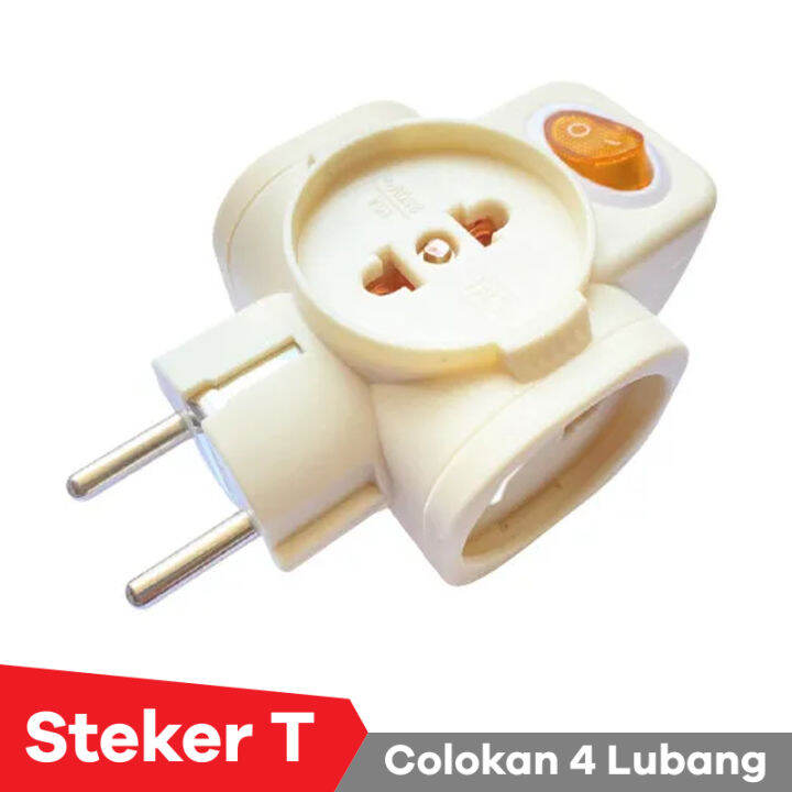 Stop Kontak Steker 4 Lubang + Saklar on/off TRM TK-002 Steker 4 in 1 + Saklar SNI | Lazada Indonesia