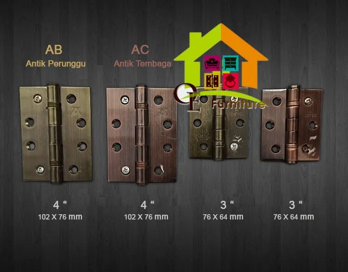 Omah Engsel HAFELE Door Hinges 3-4 Inch A.489 Engsel Pintu Kuningan ...