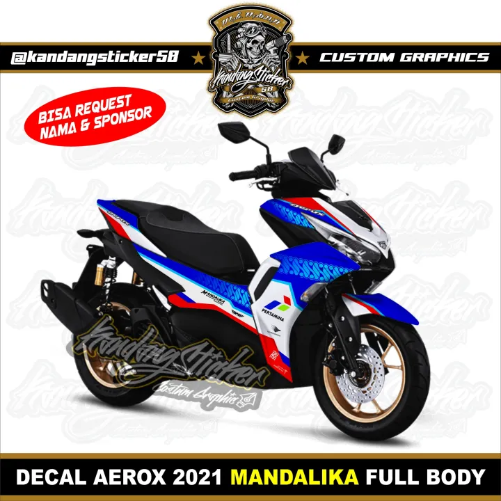 DECAL AEROX 2021 MANDALIKA NVX V3 Sticker NVX Stiker MotoGP Aerox ...