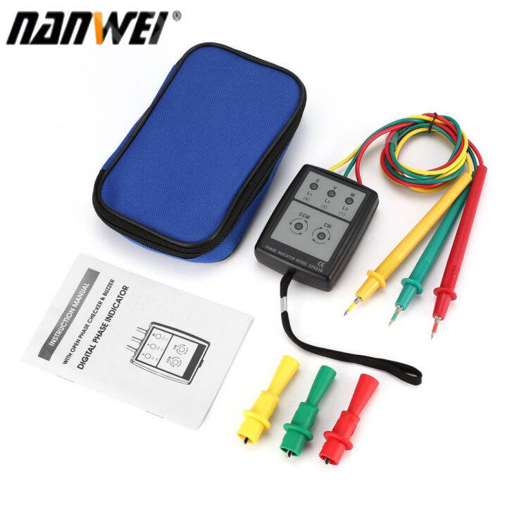 NANWEI 3-Phase Alternating Current Phase Meter Portable Phase-sequence ... NANWEI 3-Phase Alternating Current Phase Meter Portable Phase-sequence ...