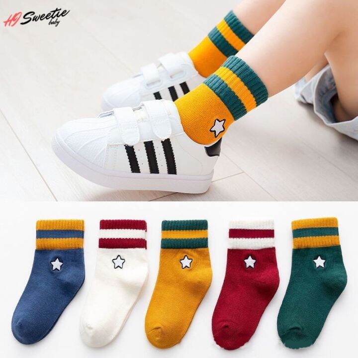 5 Pairs Cartoon Kids Socks Spring Autumn Socks for Baby Girls Cute ...