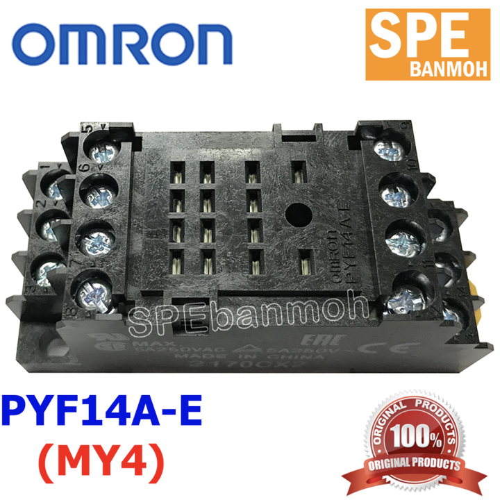 OMR-PYF14A-E Omron PYF14A-E ฐานรีเล์ย์ MY4 (MY4 Relay Socket) | Lazada.co.th