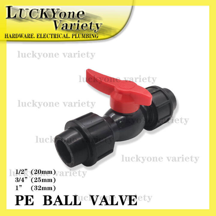 BLACK PE BALL VALVE FITTINGS 1/2 , 3/4 ,1 | Lazada PH