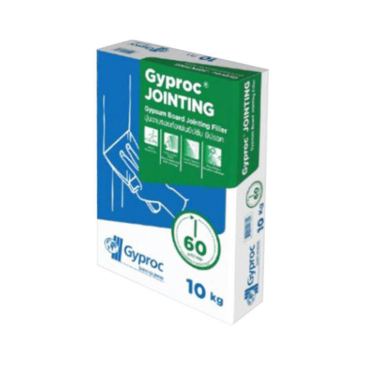 ปูนฉาบรอยต่อแผ่นยิปซัม ยิปรอค GYPROC รุ่น 10 กิโลกรัม สีขาว [ส่งเร็วส่ง ...