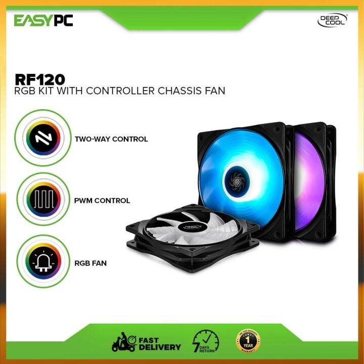 EasyPC Deepcool RF120 Kit Chassis Fan RGB LED PWM Control | Lazada PH