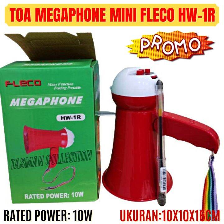 NEW PRODUK TOA Megaphone Mini Fleco HW-1R Multifungsi / Pengeras Suara ...