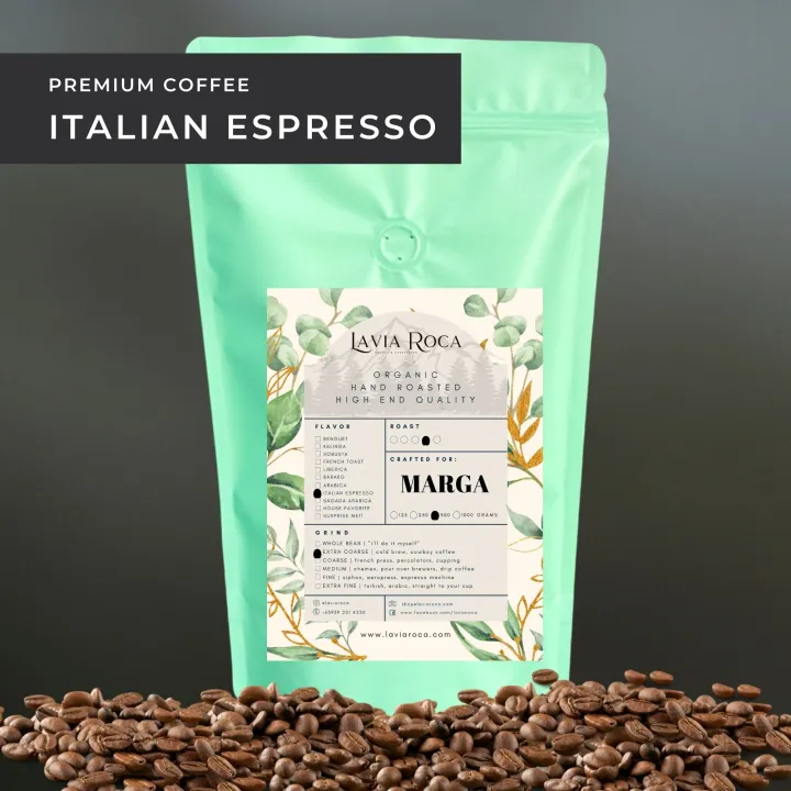 ITALIAN ESPRESSO Beans or Ground 125g 250g 500g 1kg pouch LAVIA ROCA ...