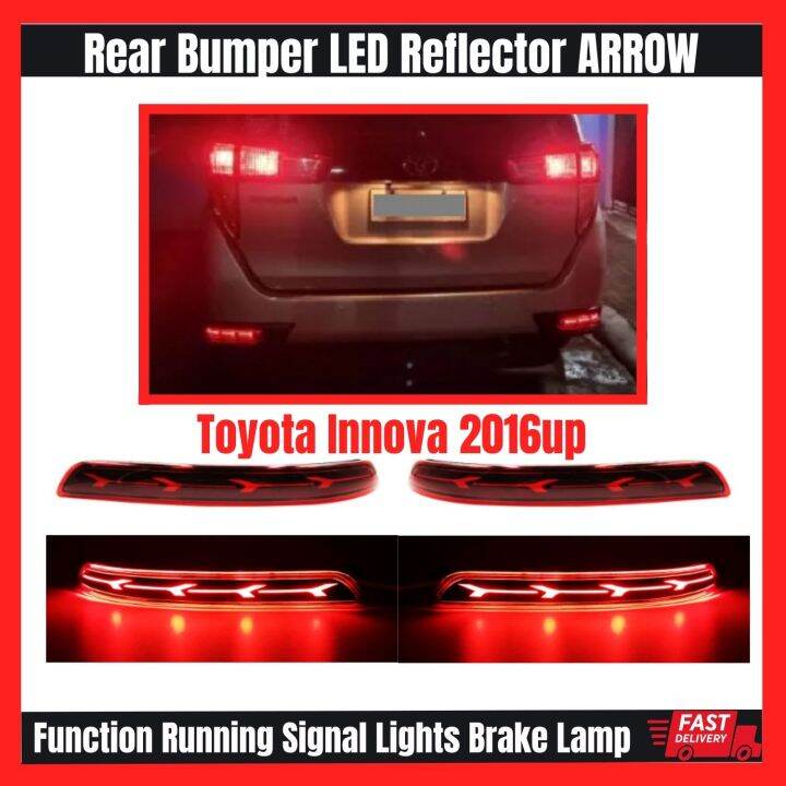 Toyota Innova 2016up Rear Bumper LED Reflector ARROW with Function ...