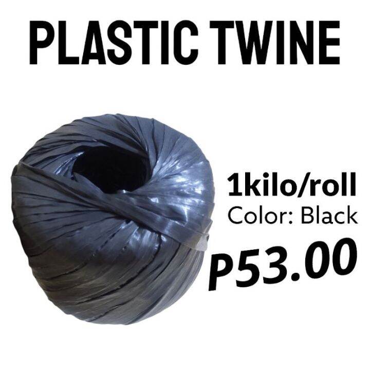 KE . zqxsx98 Plastic Twine/ Straw/ Panali 1kilo/roll Black | Lazada PH