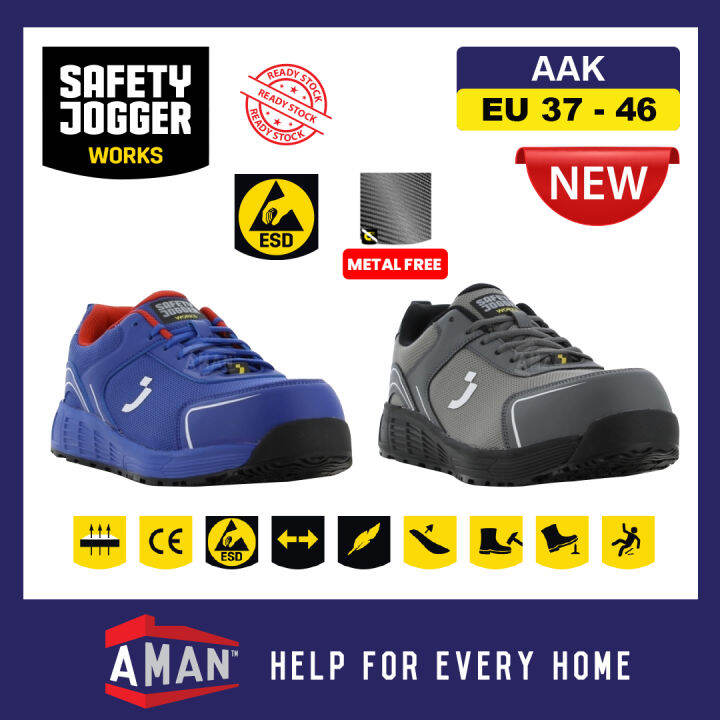 SAFETY JOGGER AAK S1P Low ESD Safety Shoes Composite Toecap Lightweight ...