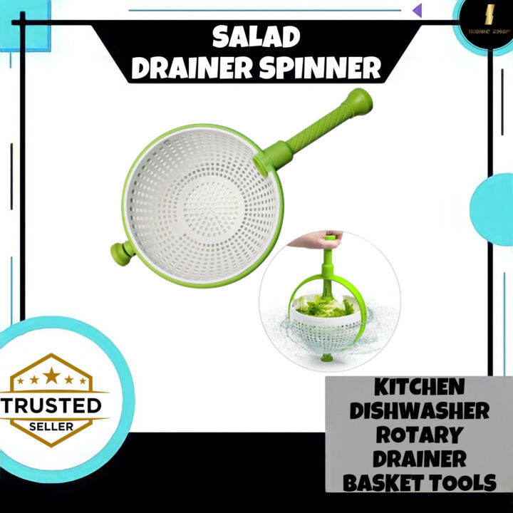 Salad Spinner Kitchen Dishwasher Rotary Drainer Spinner Dishwasher ...