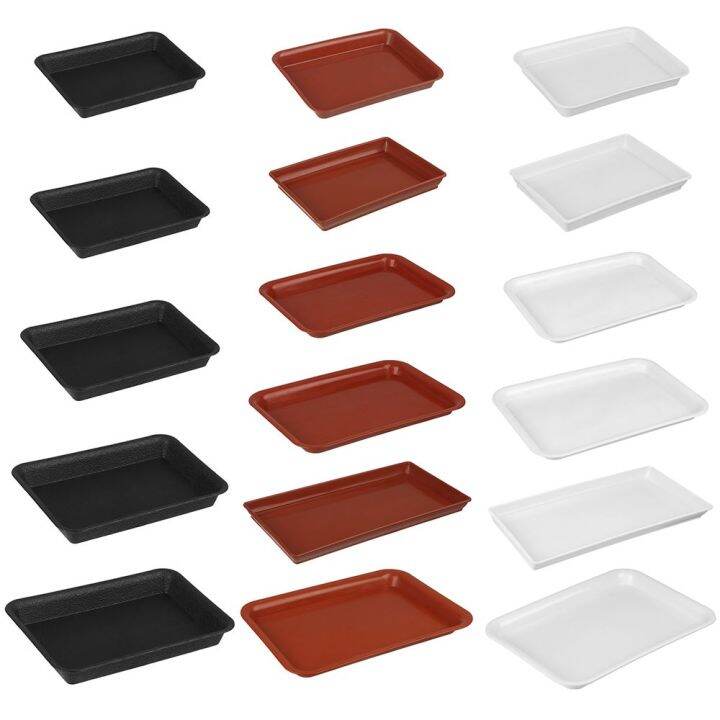 TRACE 1Pcs Plastic Durable Rectangle Indoor Outdoor Plastic Tray Saucers Plant Saucer Drip Trays ...