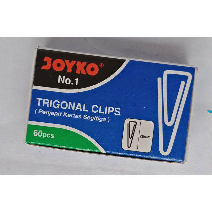 Paper Clip Joyko No.1 Klip Penjepit Kertas Trigonal-1 box 60 pcs Murah ...
