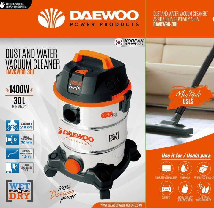 Mydiyhomedepot Daewoo Vacuum 30l Dry And Wet Vacuum Cleaner And Dust