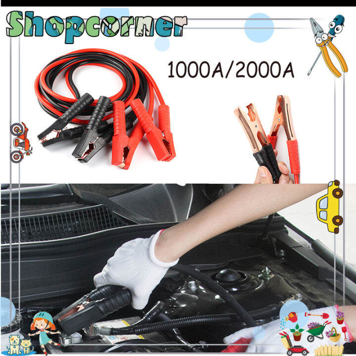 Jumper Battery Cable 4m Kabel Jamper Aki Mobil 1000A 2000A Jumper Cable ...
