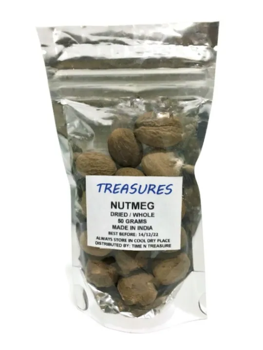 Treasures Nutmeg - Dried / Whole - Jaifal - 100% Pure From India (50g ...