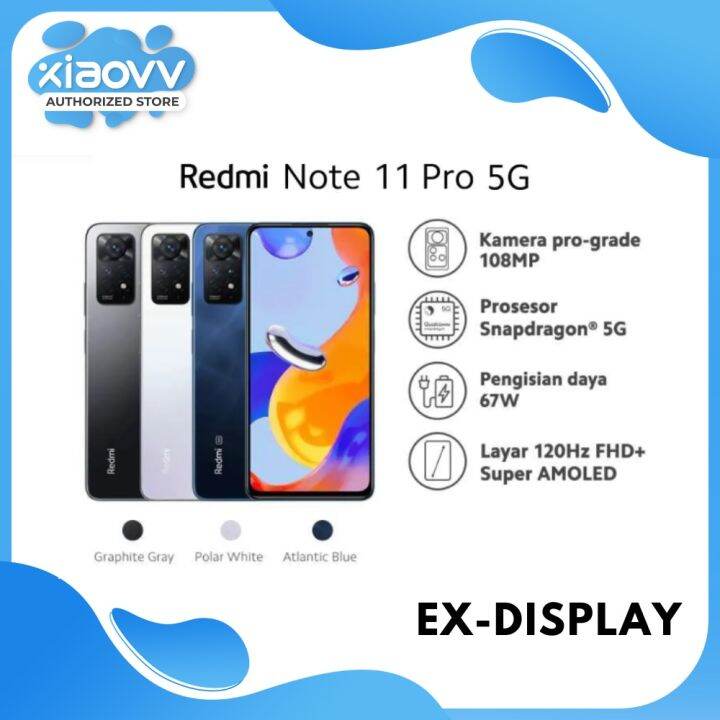 Redmi Note 11 Pro RAM/ROM 6+128GB - 8+128GB 5G HP ONLY - EX DISPLAY ...