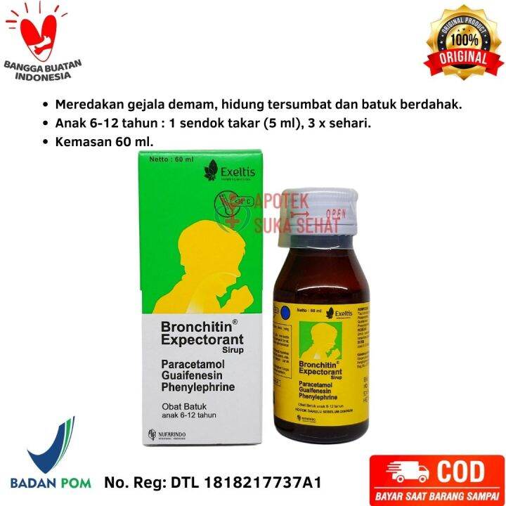 BRONCHITIN EXPECTORANT SIRUP 60 ML | Lazada Indonesia