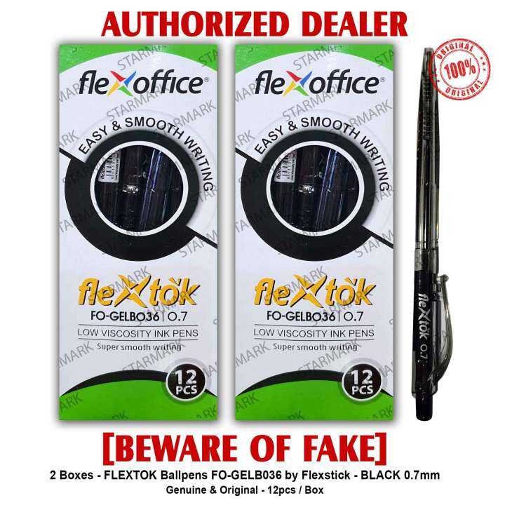 Flextok Ballpen Ballpens BLACK BLUE RED 0.7mm 0.5mm Retractable by ...