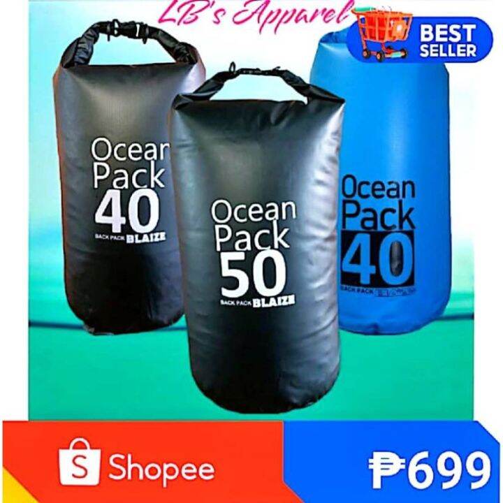 OCEAN PACK 40L and 50L DRY BAGS WATERPROOF BAG WITH 2 | Lazada PH