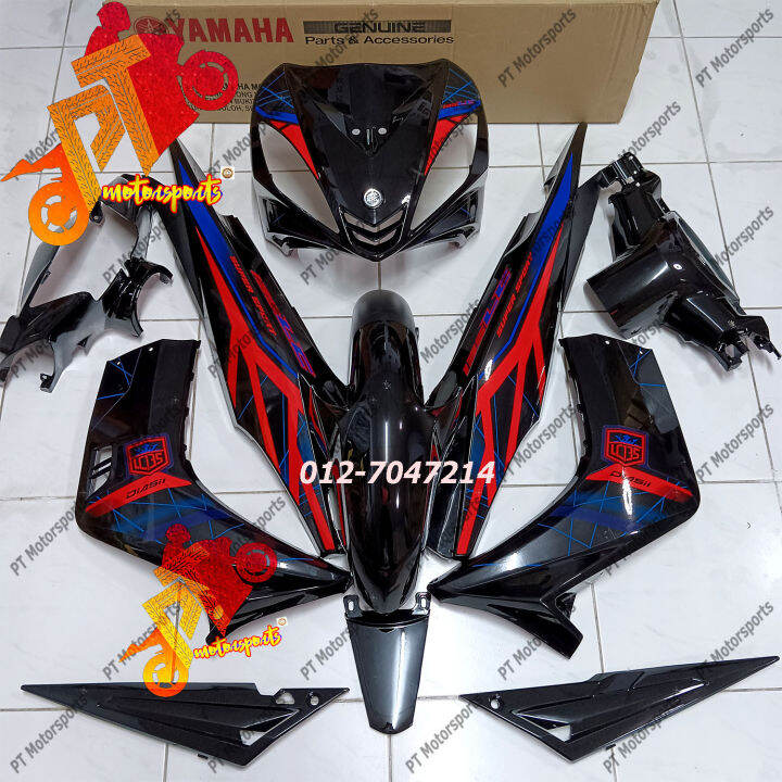 Yamaha LC 135 V1 Cover Set Black Exciter Kings 2021 Raptor 88 OEM /HLY ...