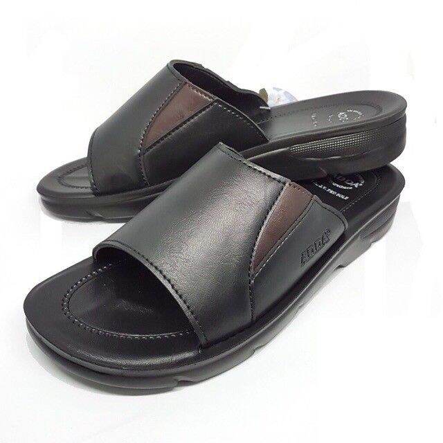 รองเท้าแตะ แอดด้า ADDA 7C07 เบา สวมใส่สบาย หนังPU สีดำ ไซส์39-45 ของแท้ ...