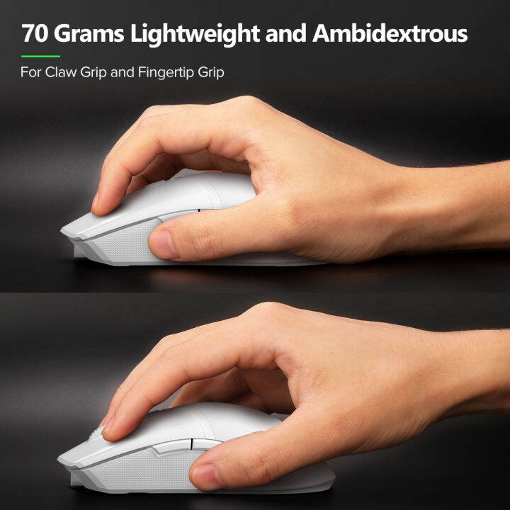 Delux M800 PRO PAW3370สีขาวเมาส์สำหรับเล่นเกมไร้สายแบบมีสาย ...