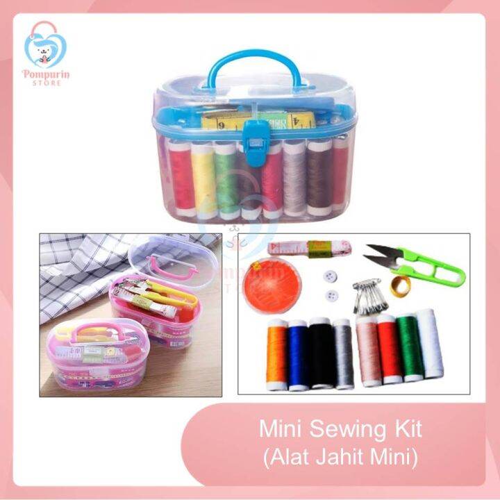 Mini Sewing Kit - Peralatan Jahit Lengkap 1 Set dengan Box | Lazada ...