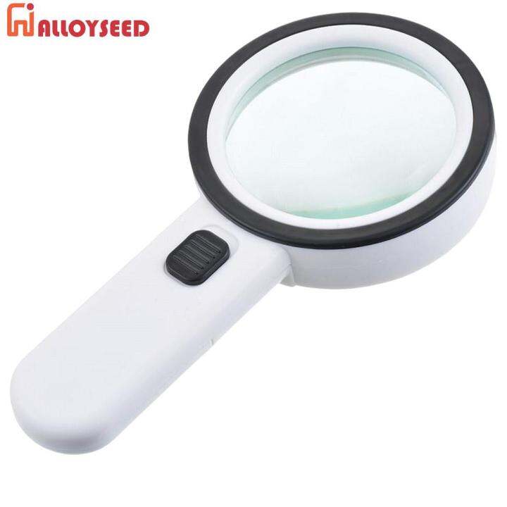 30X Lighted Magnifying Glass Handheld Illuminated Lighted Magnifier ...