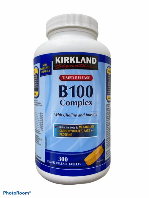 Kirkland B100 COMPLEX with Choline & Inositol, 300 Timed Release ...