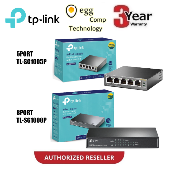 TP-LINK TL-SG1005P 5-PORT / TL-SG1008P 8-PORT GIGABIT DESKTOP POE SWITCH WITH 4-PORT, TRANSFER ...