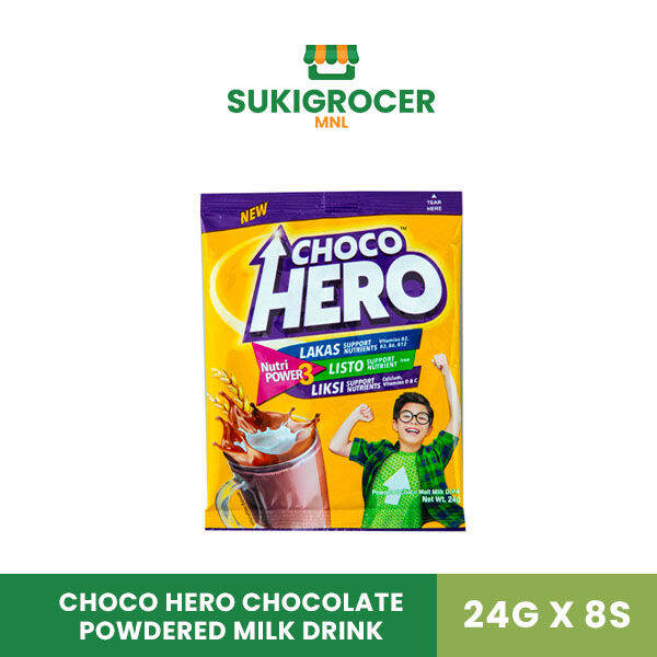 Choco Hero Chocolate Powdered Milk Drink 24G x 8s | Lazada PH