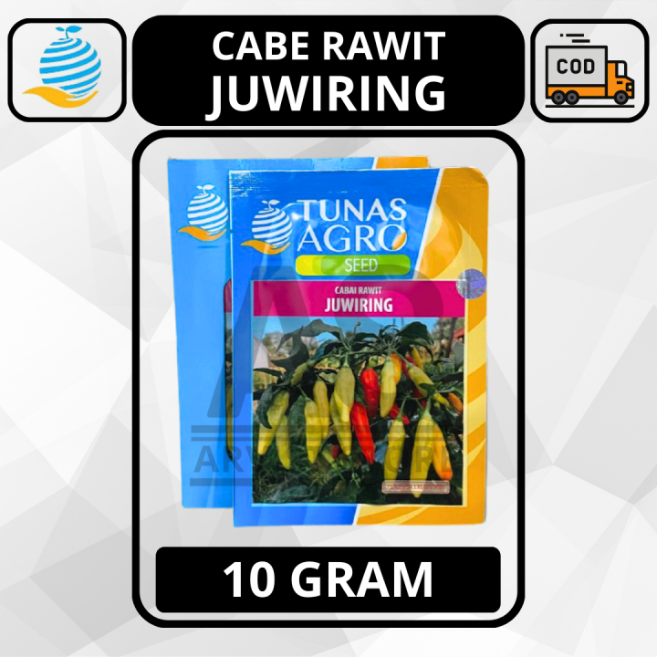 Benih / Bibit Cabe Rawit JUWIRING 10 Gram Cabai Gram Tunas Agro Sekelas ...