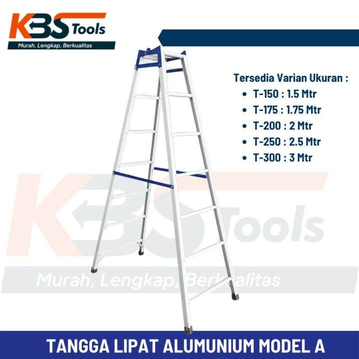 Tangga Lipat Aluminium 3 Meter - Tangga 9 Step High Quality | Lazada Indonesia