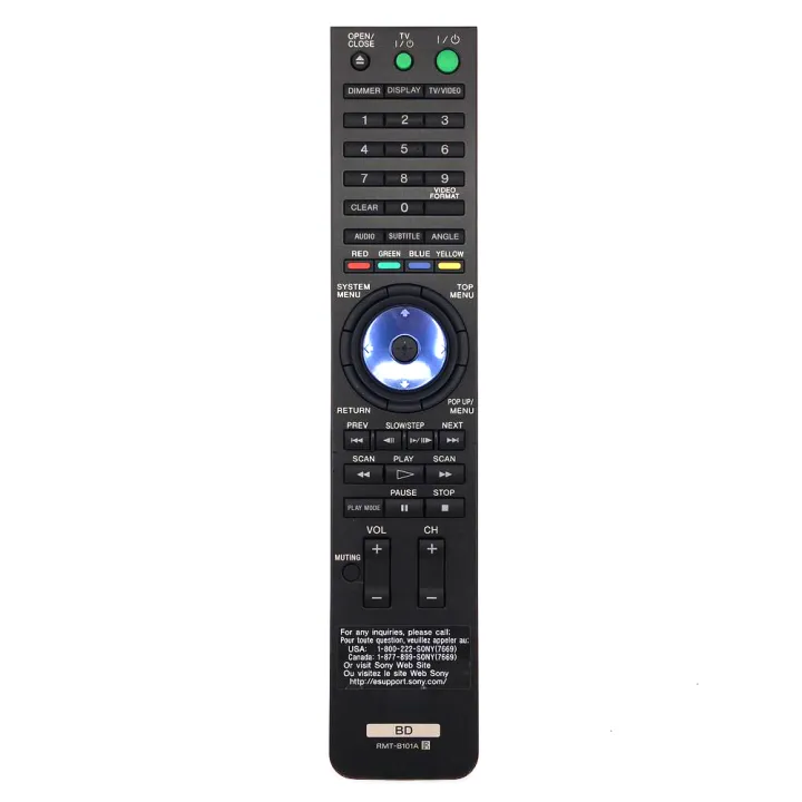 New Original Remote Control RMT-B101A For SONY Blu-Ray DVD Player BDPS1 ...