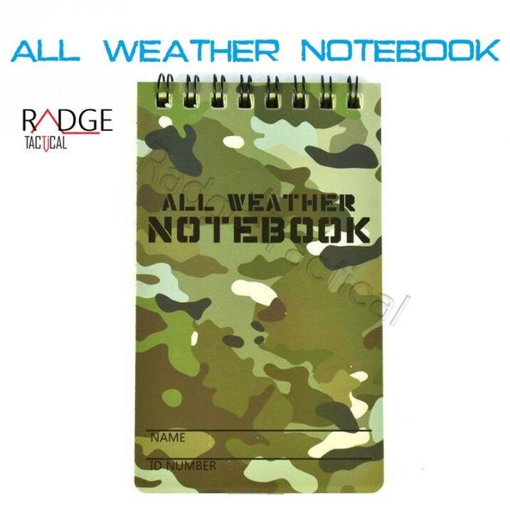 All Weather NoteBook Tactical Camouflage Mini Notepad Write In Rain ...