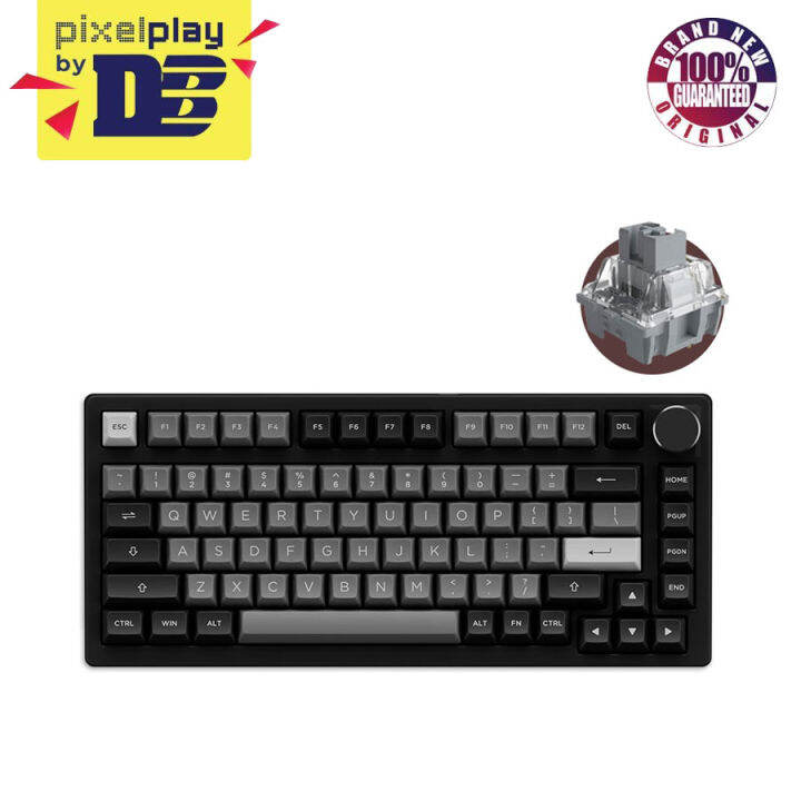 AKKO PC75B Plus Black & Silver RGB Mechanical Keyboard (Akko CS Silver ...